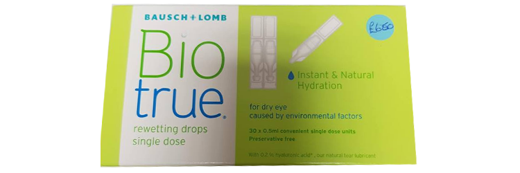 Biotrue (30xsingle dose) rewetting drops preservative-free | Passano ...